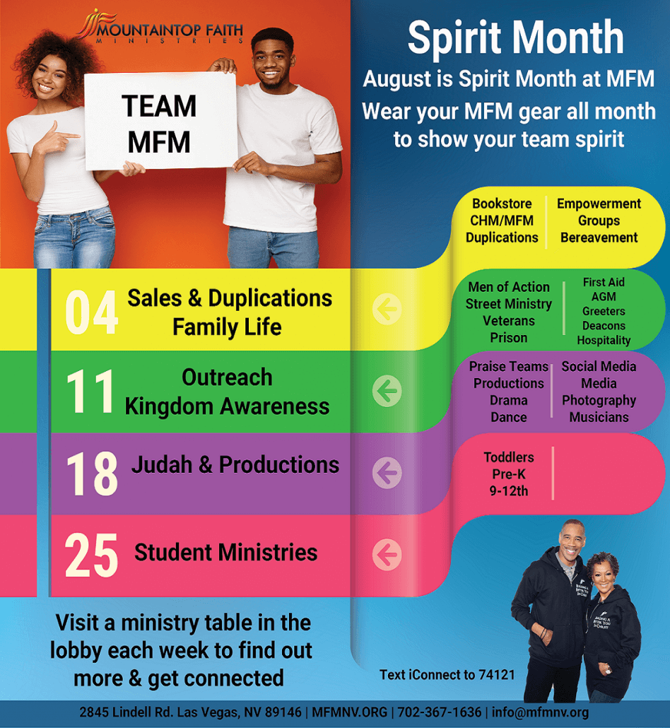 Spirit Month - Mountaintop Faith Ministries