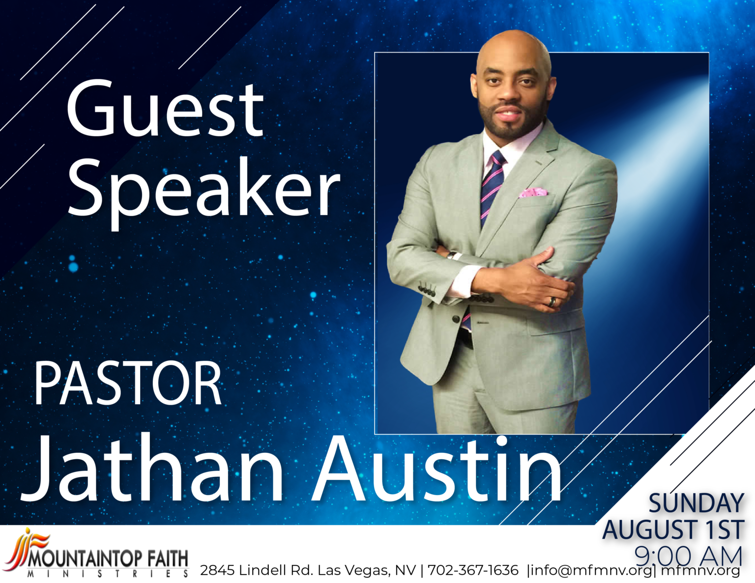 Special Guest Speaker - Mountaintop Faith Ministries