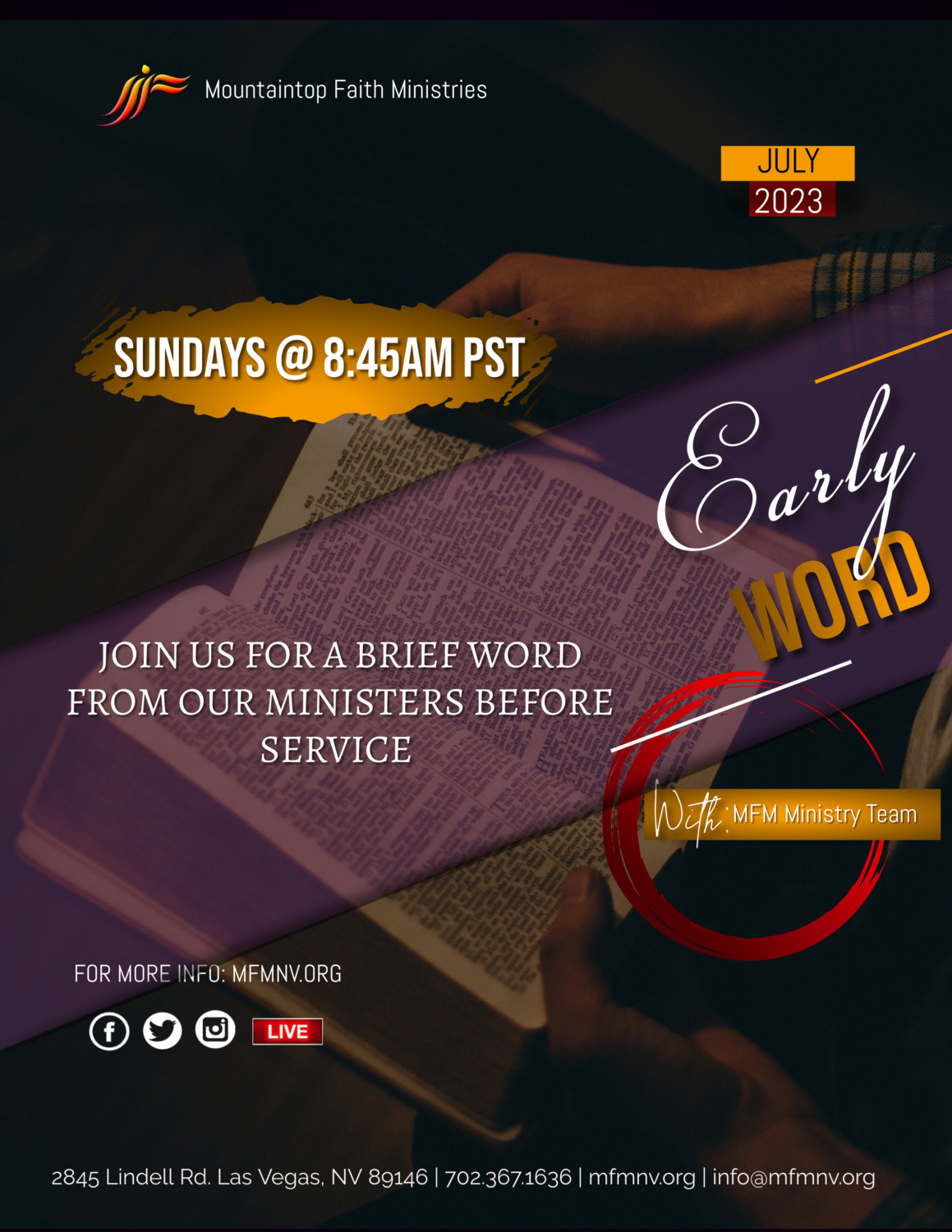 Early Word - Mountaintop Faith Ministries