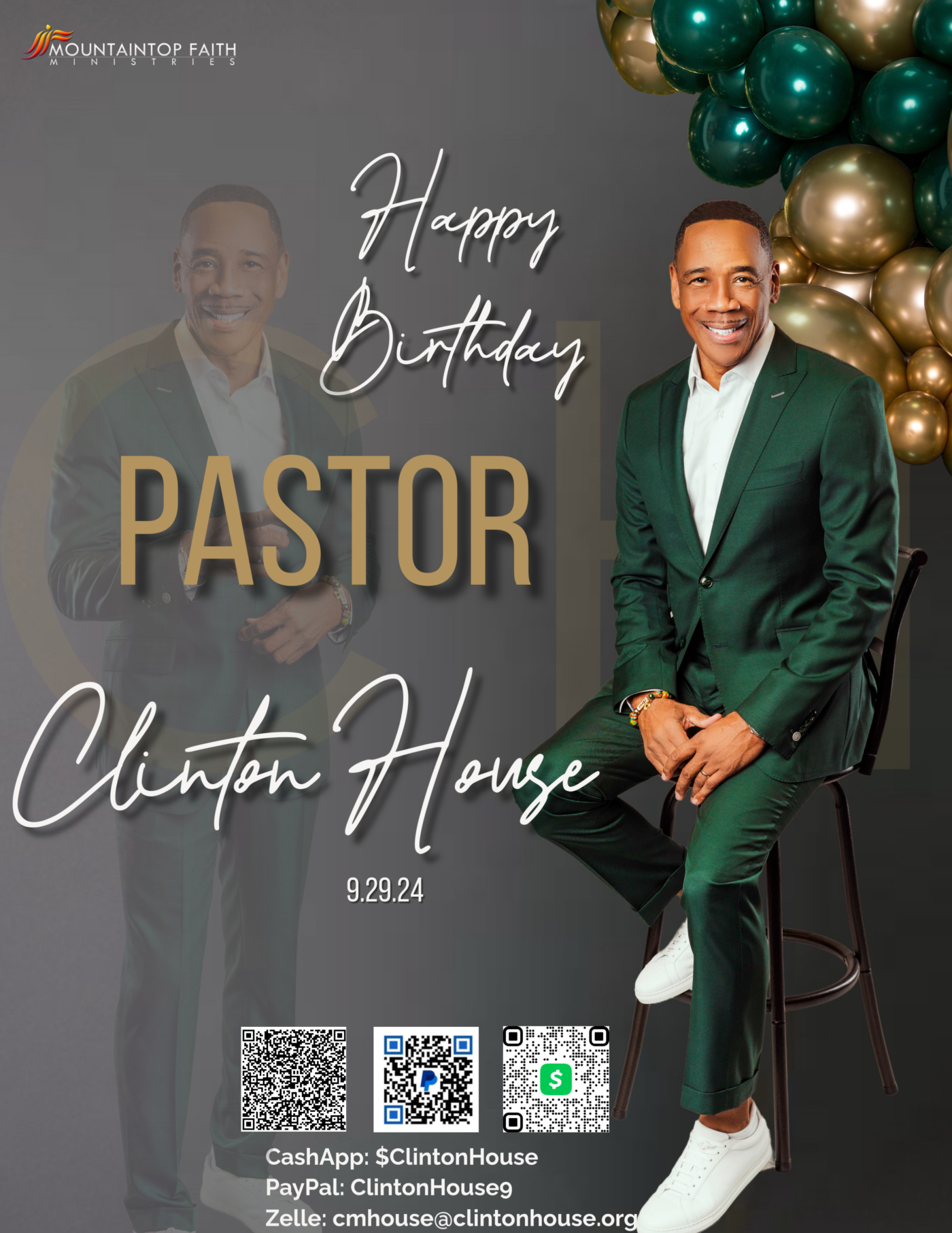 Happy Birthday Pastor House - Mountaintop Faith Ministries